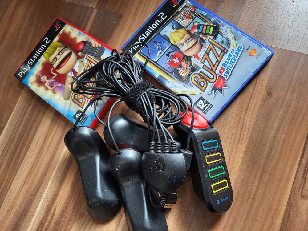 Buzzer plus 2 Ps2 Spiele Buzz R (Gebraucht) in Spiegel b. Bern für CHF ...