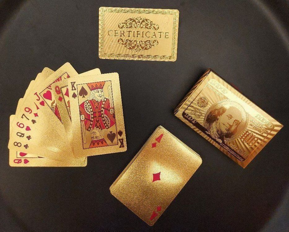 Edle Goldene Pokerkarten (US-Dollar) (Neu und originalverpackt) in St ...