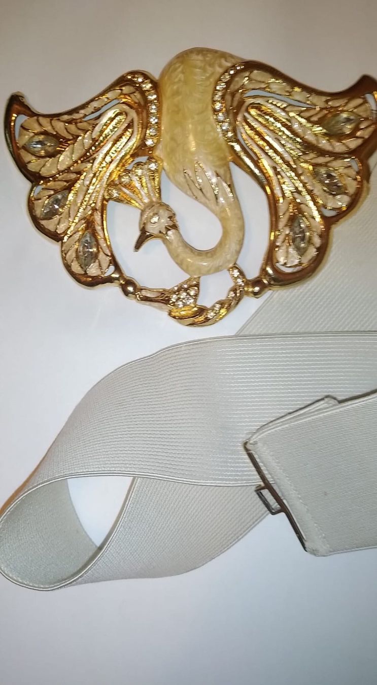Ceinture vintage class avec boucle paon dorée (D'occasion) à Gland pour ...