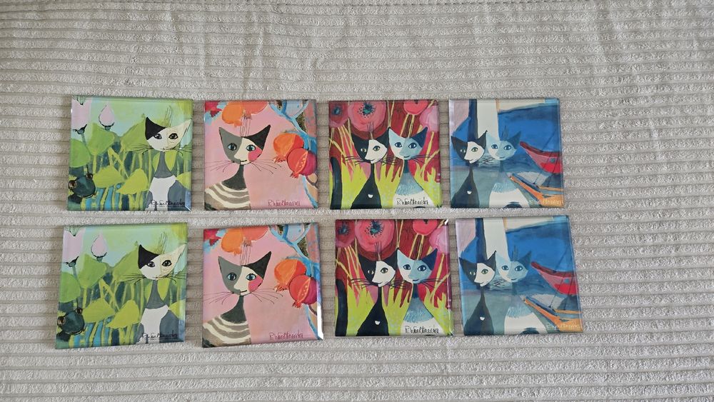 8 Rosina Wachtmeister Untersetzer Katzen Motive (Neu (gemäss Beschreibung)) in Jegenstorf für ...