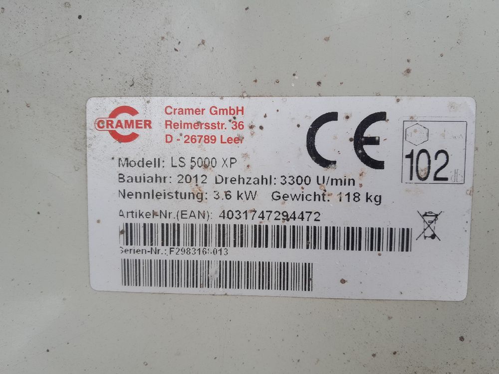Cramer Ls 5000 Xp Manuals | Cramer LS 5000 Handleiding – VHZW