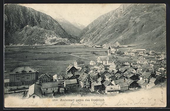 Andermatt, Blick auf den Ort gegen das U | Kaufen auf Ricardo