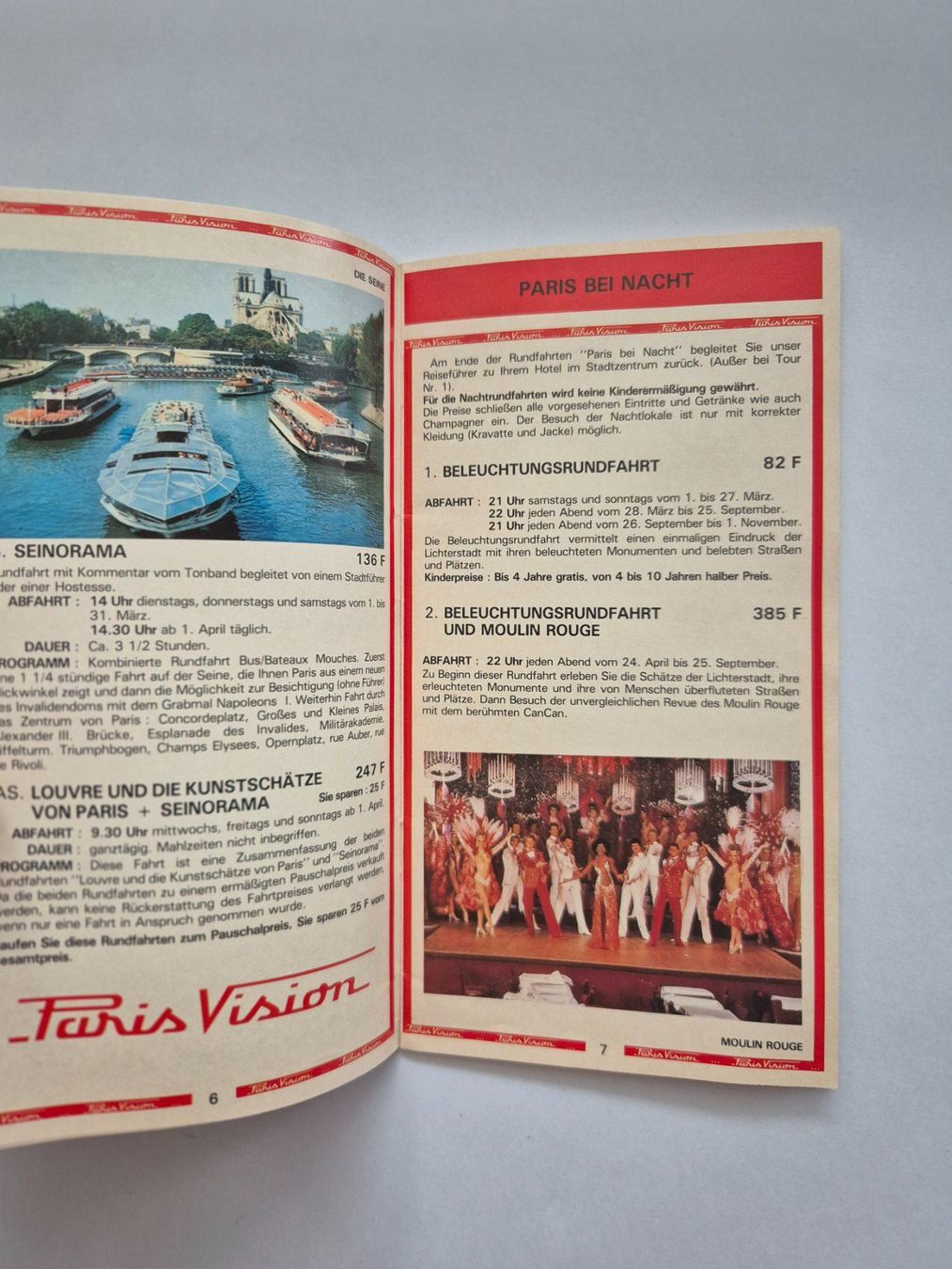 Paris Vision Prospekt 1982, Rarität für Sammler Top! (Gebraucht) in ...