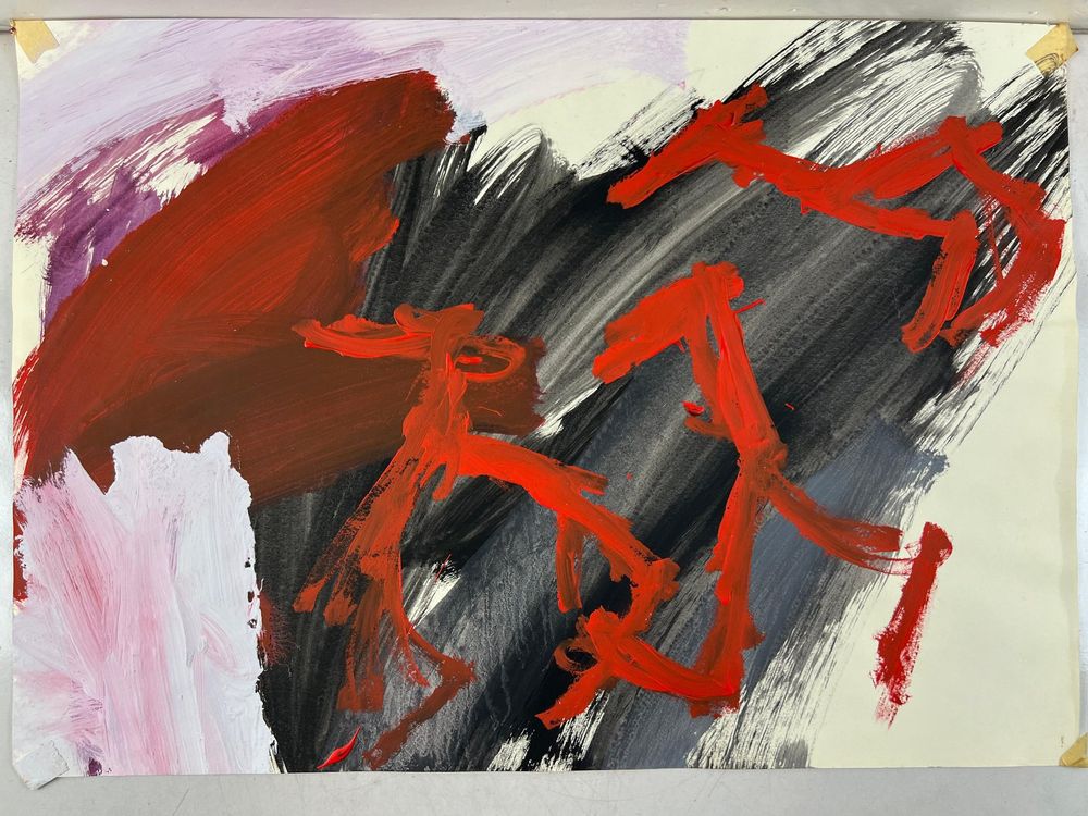 Abstrakte Mischtechnik /Gemälde aus Galerie Nachlass (Gebraucht) in Neuhausen am Rheinfall für ...