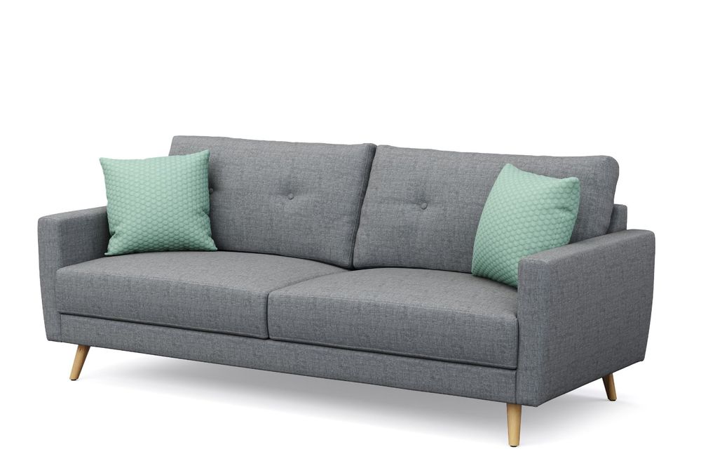 Stilvolle Sofa 3 Sitzer Grau Bild