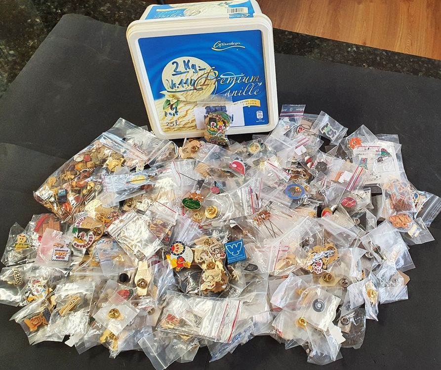 2 Kg. Pins Pin alle mit Verschluss / Nr. 110 (Gebraucht) in Reinach BL ...