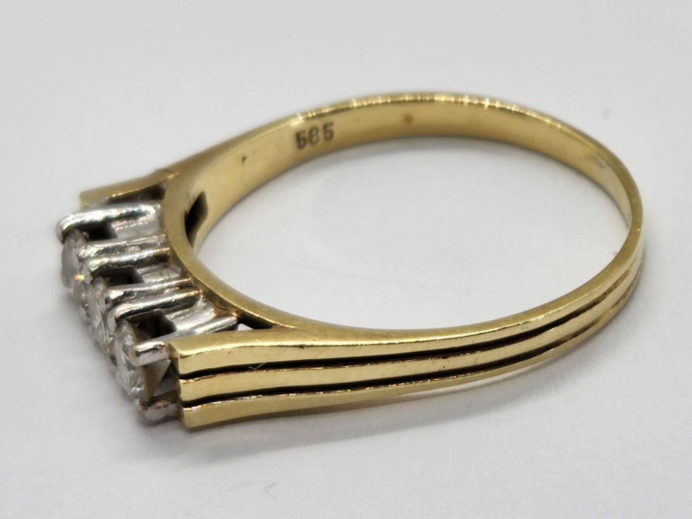 Diamantring Gold 585, Gr. 58-59 Eleganter Vintage Ring! (Gebraucht) in ...