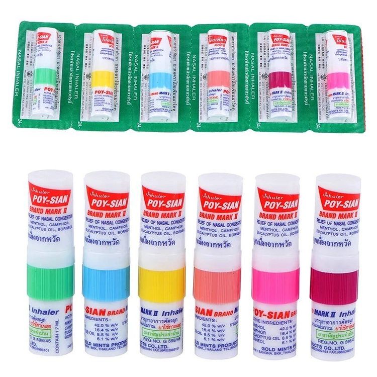Poy Sian Naseninhalator Erkältungs-Stift 6 Stk Nikotin *NEU* | Kaufen ...