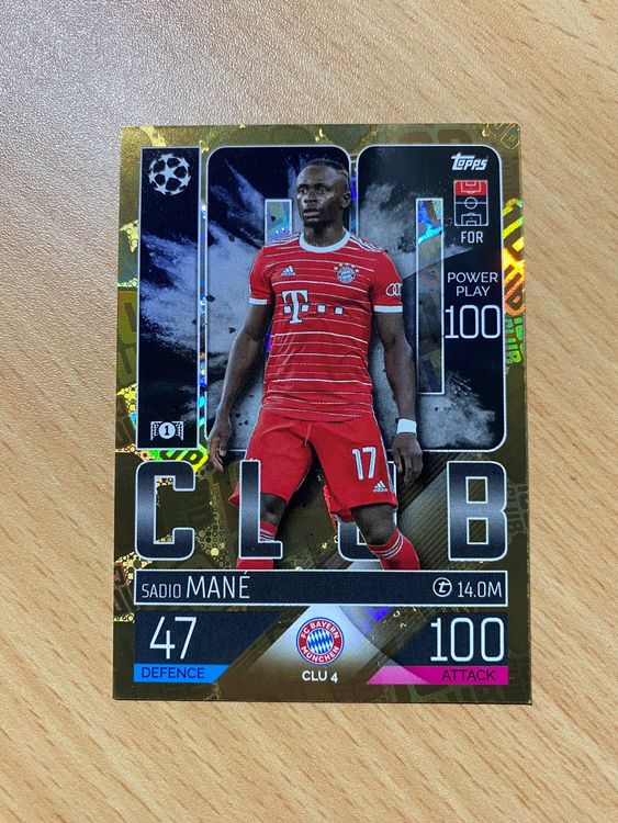 Topps Match Attax 2022 CLUB 100 Sadio Mané (Neu (gemäss Beschreibung ...