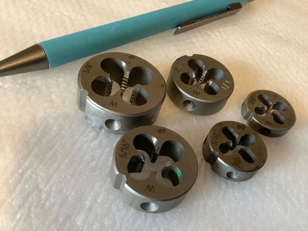 5 Schneideisen Whitworth BSW 1/8“ bis 3/8“, Neu v. ESO & SKF | Kaufen auf Ricardo