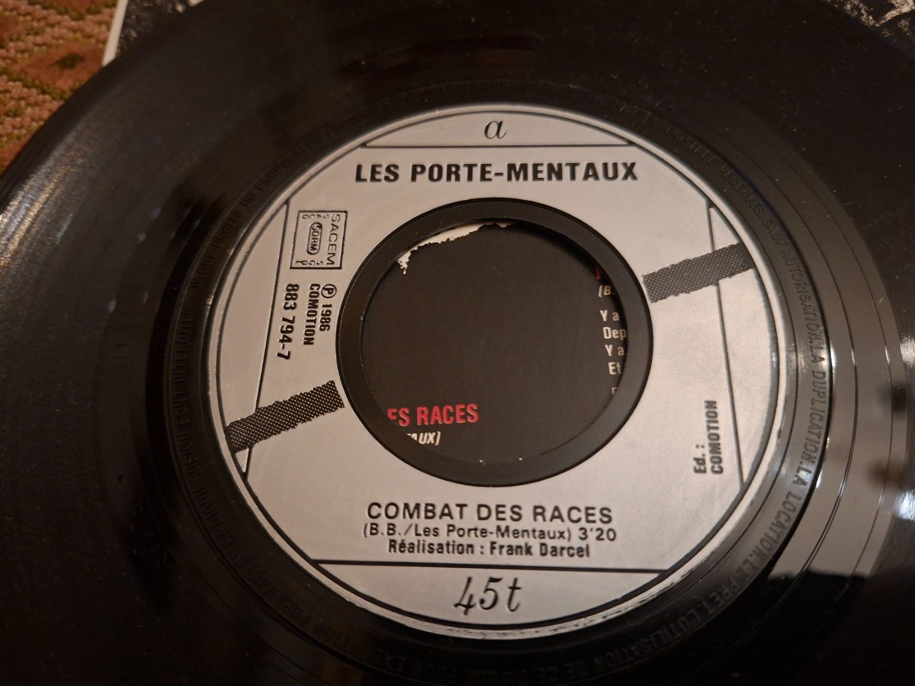 French Rock / Punk - Combat des Races - Les Portes Mentaux (D'occasion ...