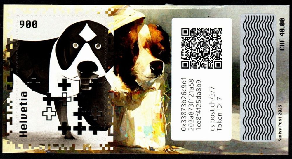 Crypto Stamp «Fido», ID7 mit NFT, Auflage nur 2'500 Stück (Neu und ...