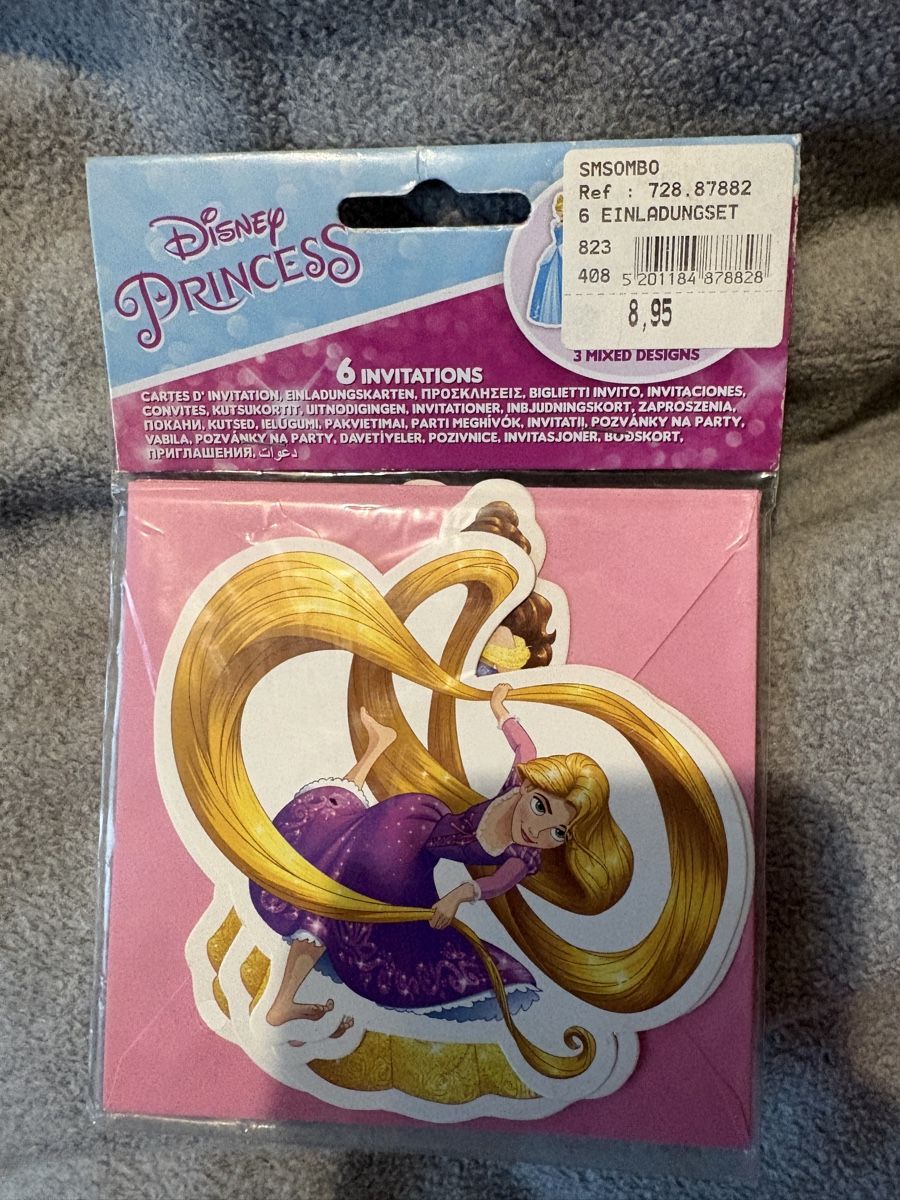 Disney Princess Rapunzel, 6 Einladungen, NEU! geburtstag ovp (Neu und ...