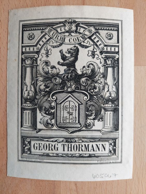 Exlibris Chr. Bühler (Bern) - Original Kupferstich 1891 | Kaufen auf Ricardo