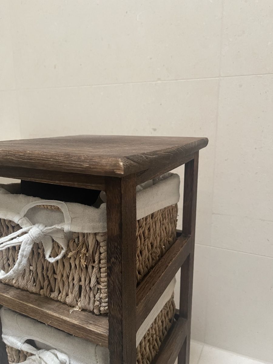 Badmöbel-Set aus Holz mit Körben – sehr guter Zustand (Gebraucht) in ...