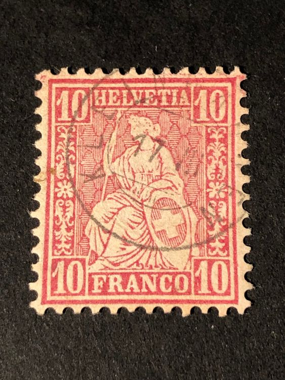 10 Rp. Sitzende Helvetia mit Zwergstempel Kleinwangen (Gebraucht) in Basel für CHF 8 – mit ...