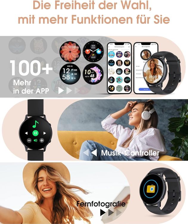 Smartwatch Touchscreen IP68 Wasserdicht für iOS und Android (Neu und originalverpackt) in ...