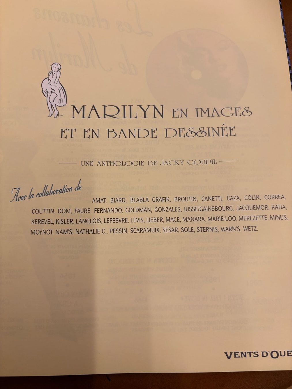 Buch "Marilyn" - Éditeur Vents d'Ouest - 1998 - 100 Seiten (Gebraucht ...