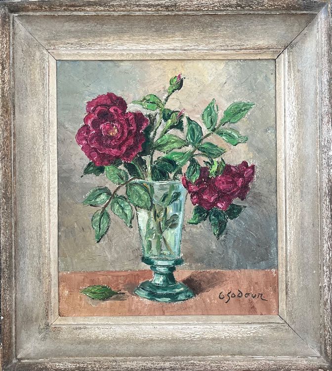Charles Sodeur (1883-1973) Stilleben Gemälde mit Rosen (Gebraucht) in ...