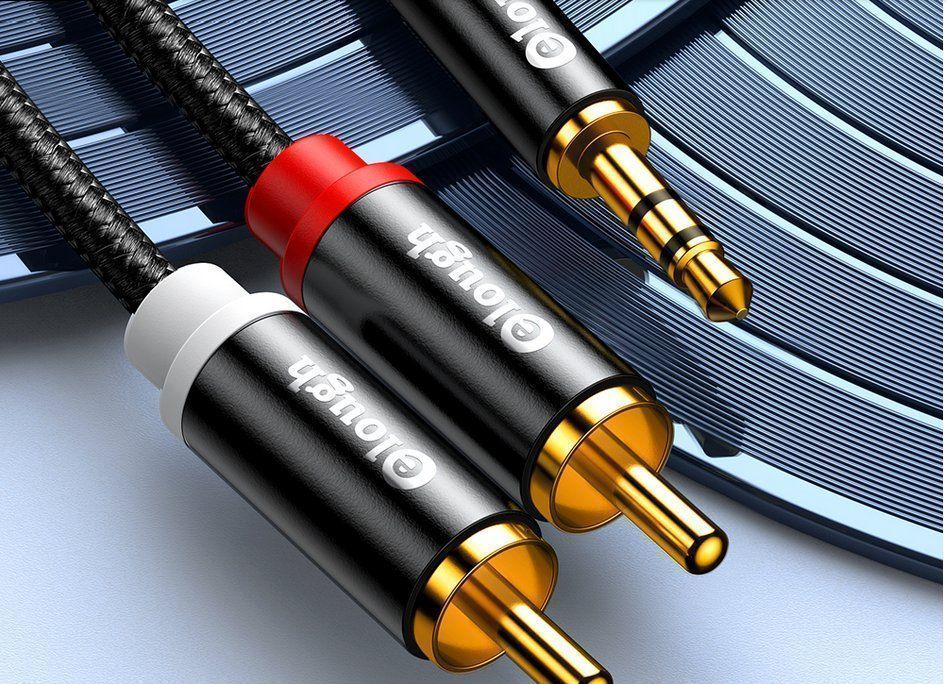 3,5mm Jack >>2x Chinch Stecker (RCA) HiFi Audio Kabel 50cm (Neu und ...