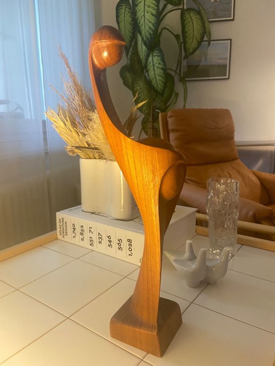 Dänische Teakholz-Skulptur von Simon Randers, 43 cm, 1960’s (Gebraucht ...