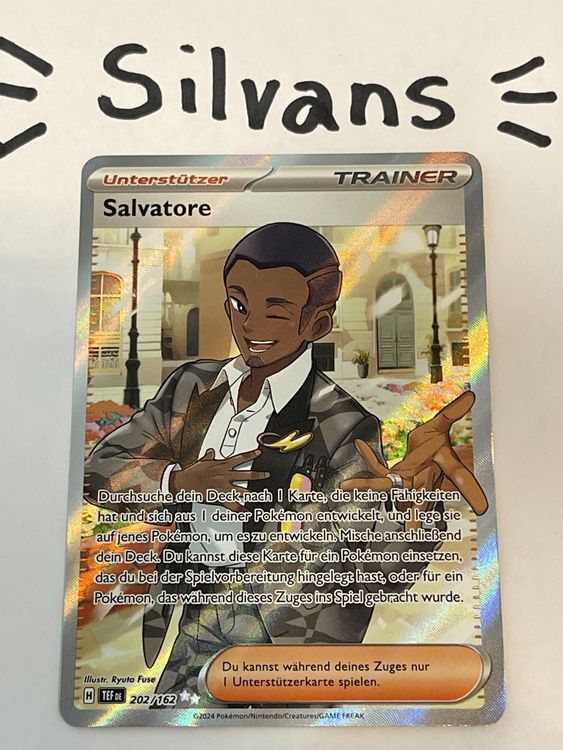 Salvatore Full Art Trainer 202/162 Gewalten der Zeit Deutsch (Neu (gemäss Beschreibung)) in Wil ...