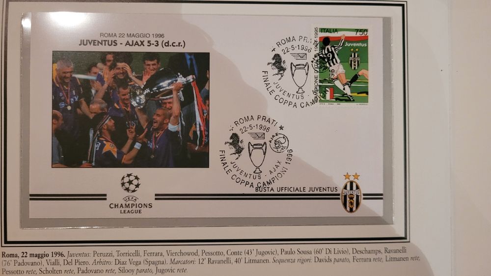 Juventus Turin Briefmarken-Heft Champions League '96 (Gebraucht) in ...