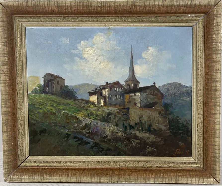 KÜNSTLER ? OELGEMÄLDE LANDSCHAFT AUF HOLZ MIT RAHMEN (Gebraucht) in Gersau für CHF 78 – mit ...