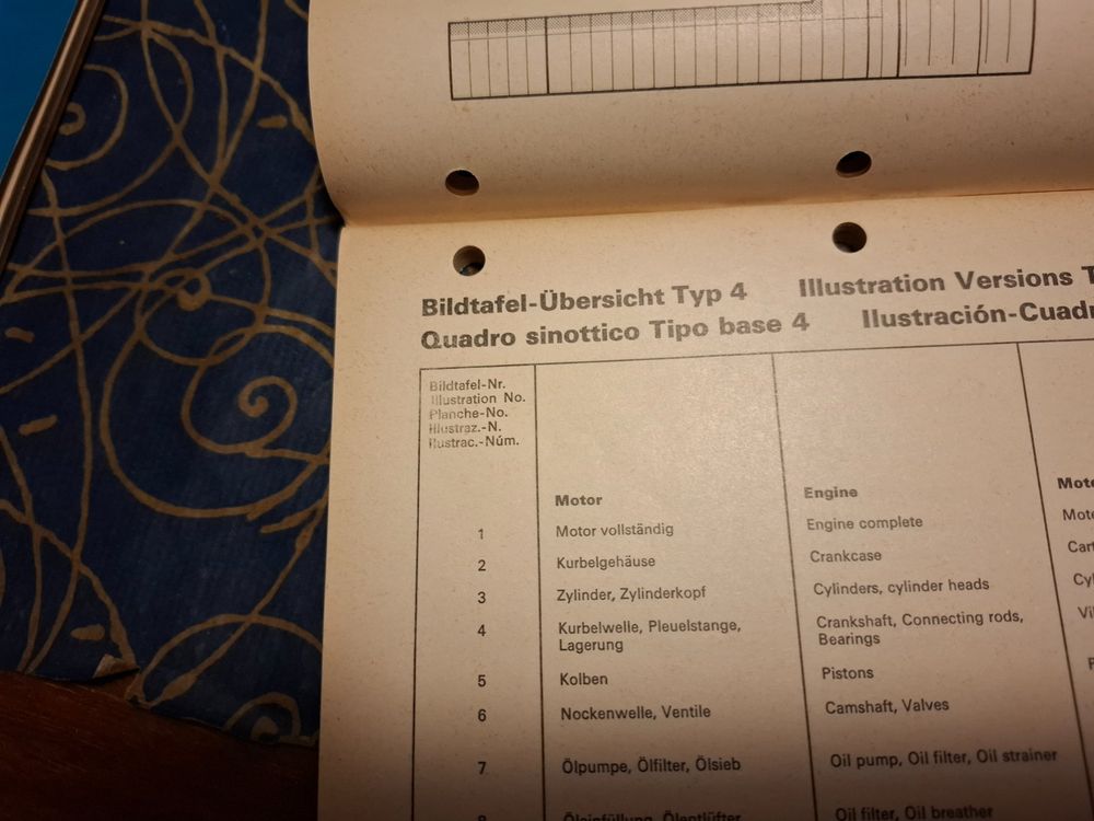 Ersatzteilkatalog VW Typ 4, 1500/1600/Variant, von 1972, neu (Neu ...