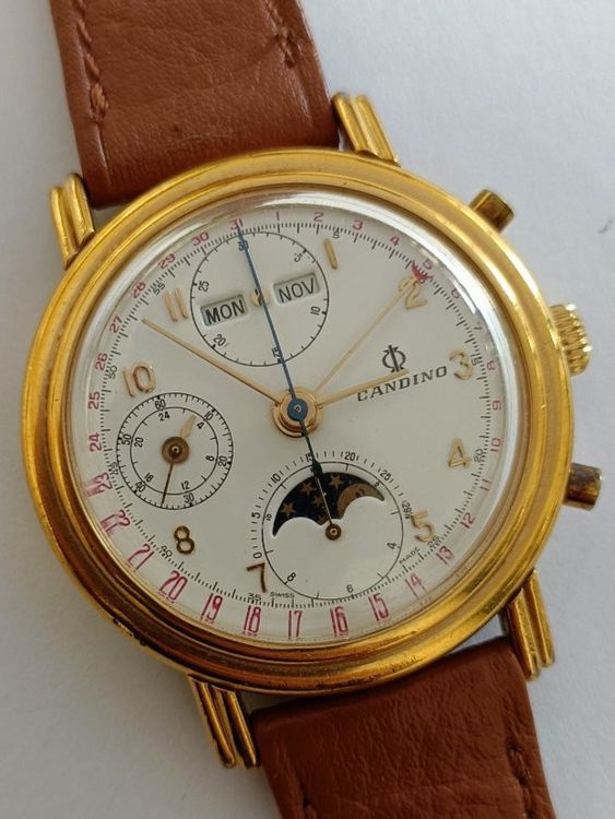 Candino VALJOUX Vollkalender Chronograph mit Mondphase | Kaufen auf Ricardo