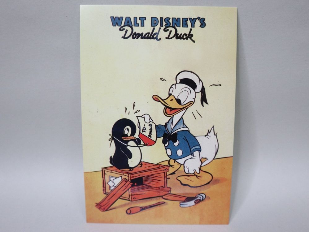 AK Disney Artwork for Donald Duck's Penguin Ansichtskarte (Neu (gemäss ...