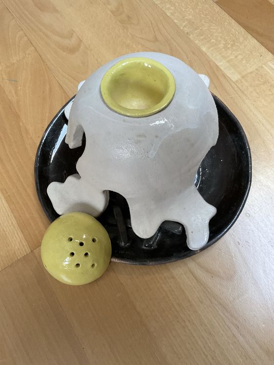 Duftlampe handgemacht - „Spiegelei mit Pommes und Schnitzel“ (Gebraucht) in Kriens für CHF 15 ...