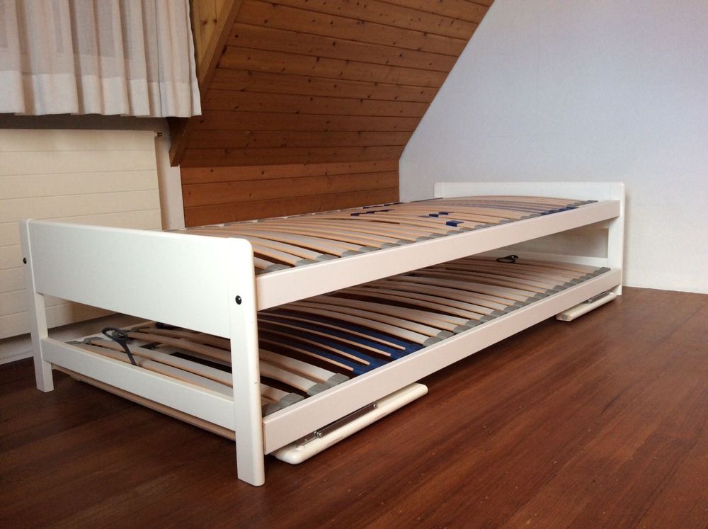 Raumsparbett, Buche massiv 90 x 200 cm | Kaufen auf Ricardo