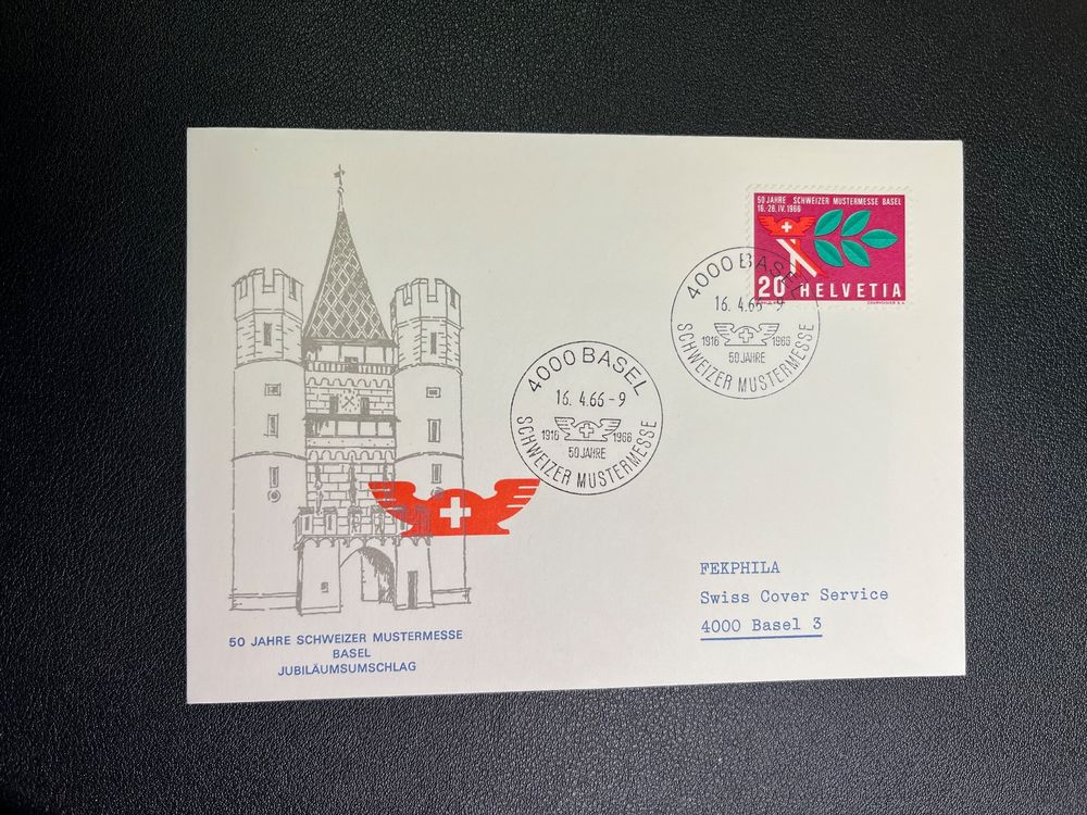 50 Jahre Schweizer Mustermesse Basel 1966 Sonderbrief (Gebraucht) in ...