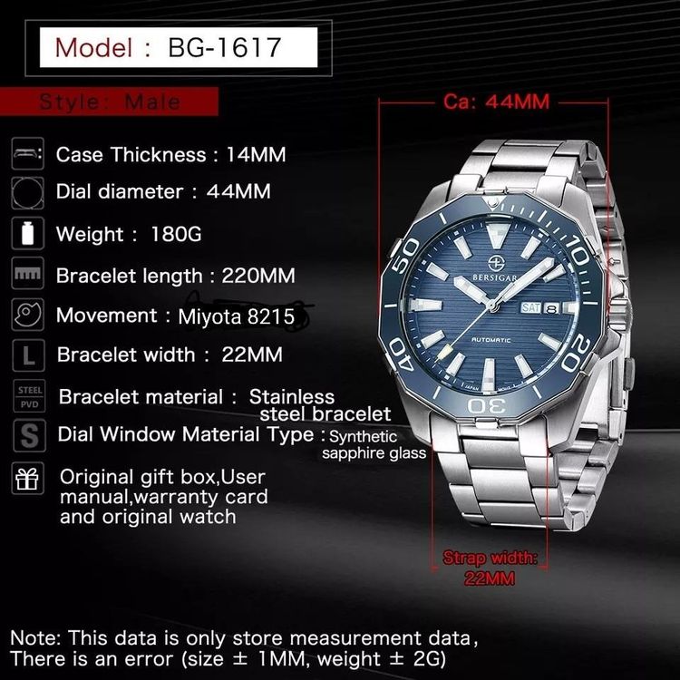 Uhr Bersigar BG-1617 - Tag Heuer Homage (Neu (gemäss Beschreibung)) in ...