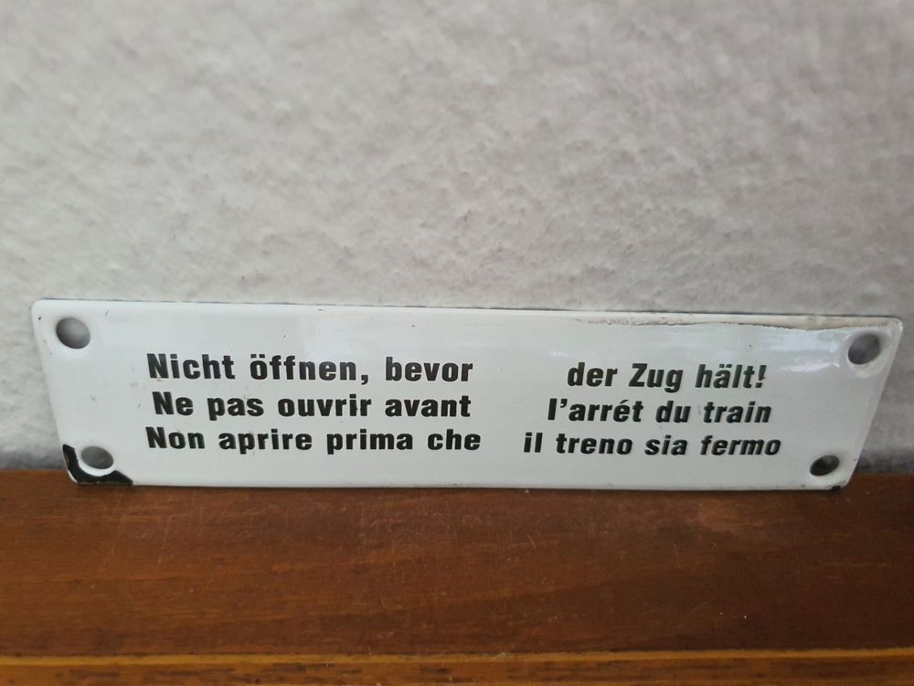 Emailschild Verboten Bahn Zug Tram, Emaille Schild Vintage | Kaufen auf Ricardo