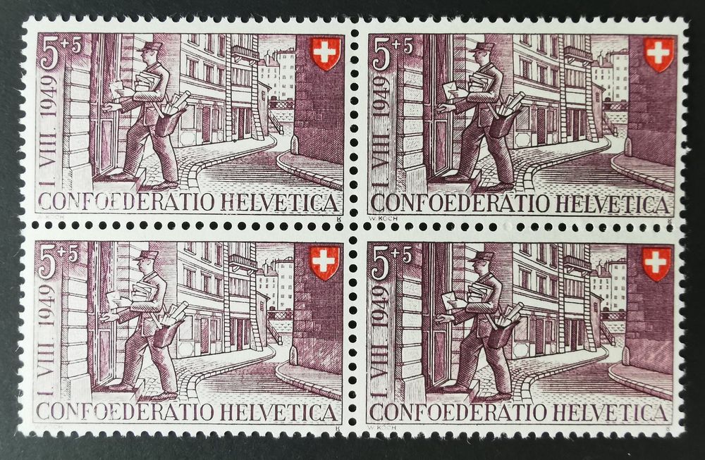 TR79 Bloc 4 Timbre Suisse 1949 Non Oblitere (Gebraucht) in Cousset für CHF 0.65 – mit Lieferung ...