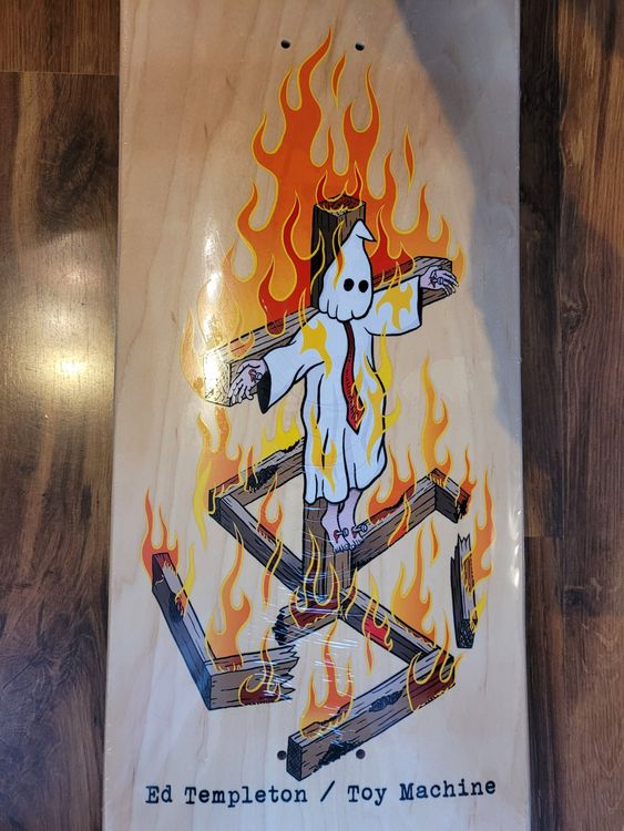 Toy Machine Ed Templeton Charred Cross Skateboard Neu (Gebraucht) in ...