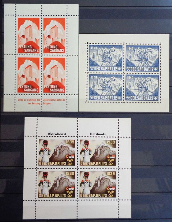 SOLDATENMARKEN: 3 postfrische Blocks ** (45.–) | Kaufen auf Ricardo