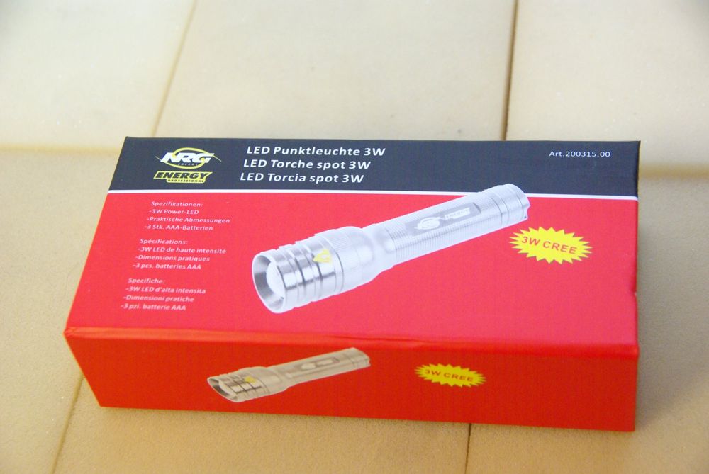 LED Taschenlampe 3 Watt, NRG Energy (Neu und originalverpackt) in ...