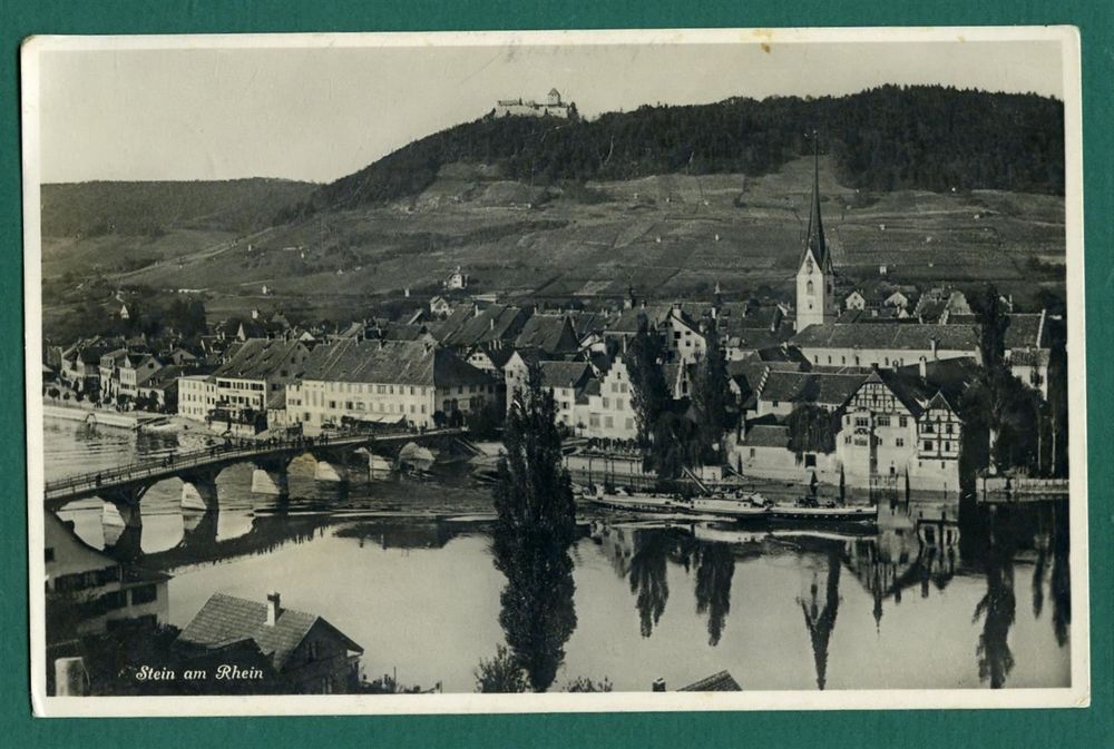 Stein am Rhein, Gesamtansicht mit Schloss Hohenklingen, 1923 (Gebraucht) in Sargans für CHF 1 ...