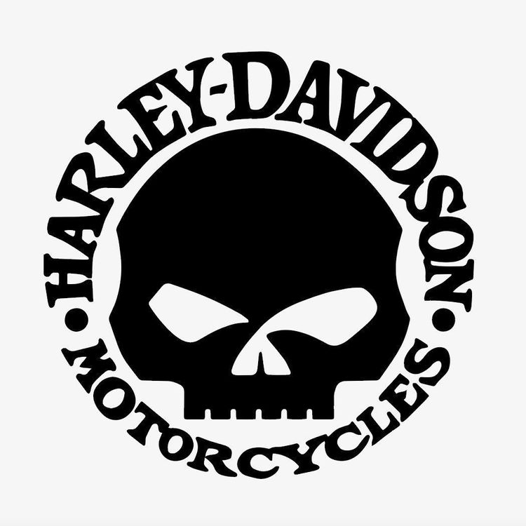 Aufkleber Harley Davidson Skull