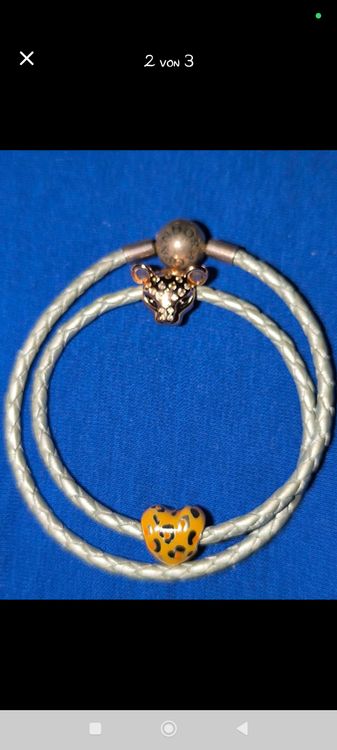 Pandora Schmuck Set Leopard Lederarmbänder, Kette und Charms (Neu ...