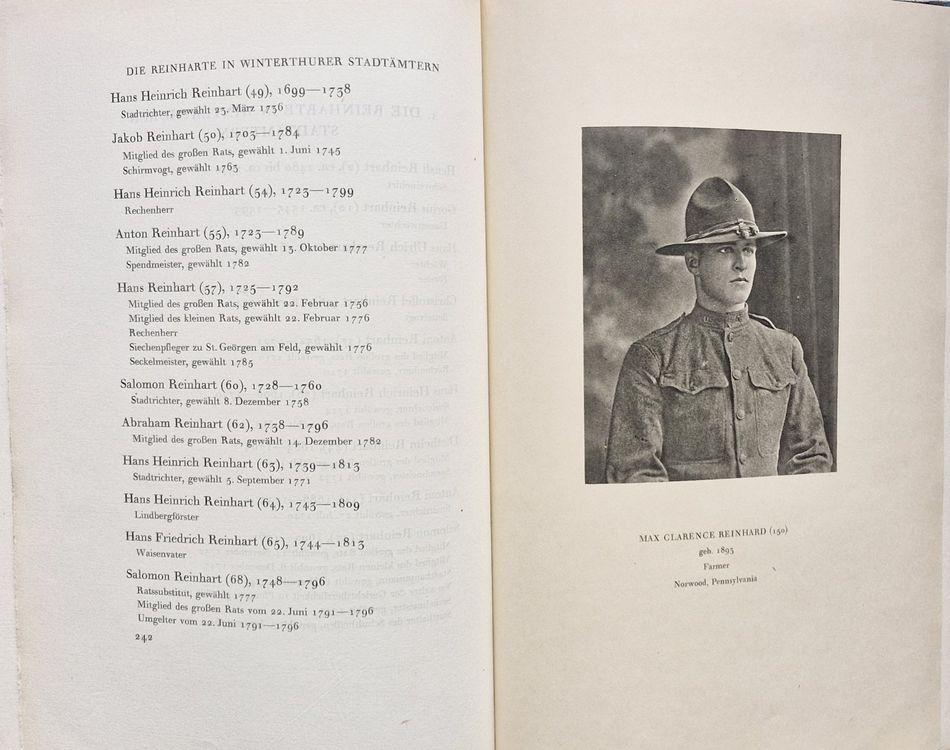 Familie Reinhart in Winterthur: Geschichte, Genealogie(1922) (Gebraucht ...