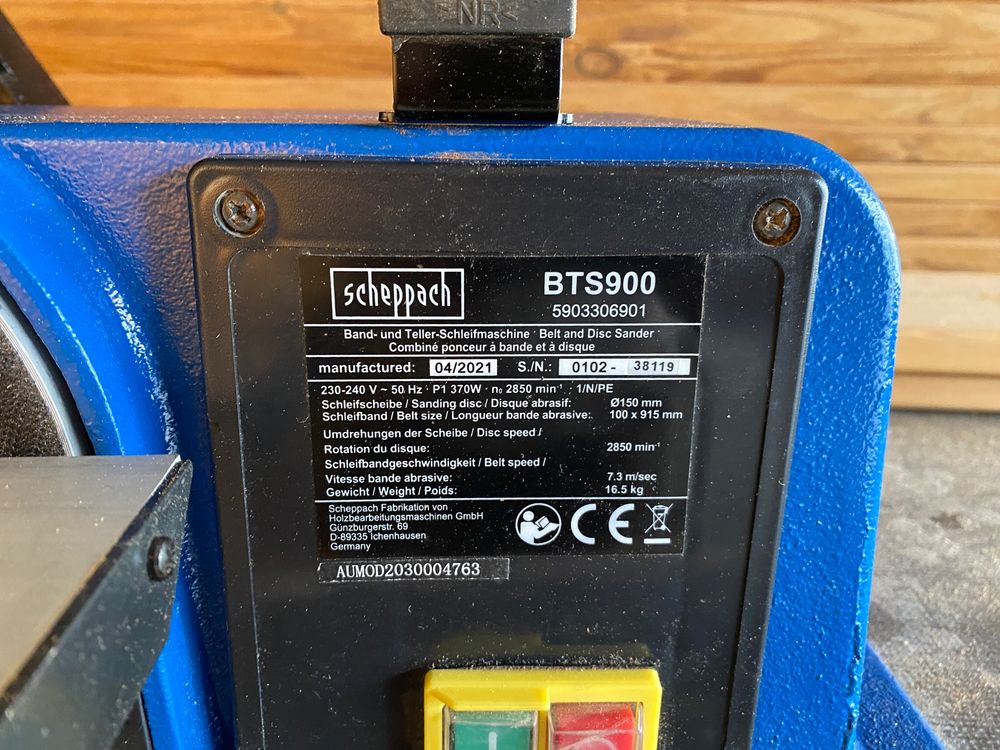 SCHEPPACH BTS900 BAND- UND TELLERSCHLEIFER (Gebraucht) in Merzligen für ...