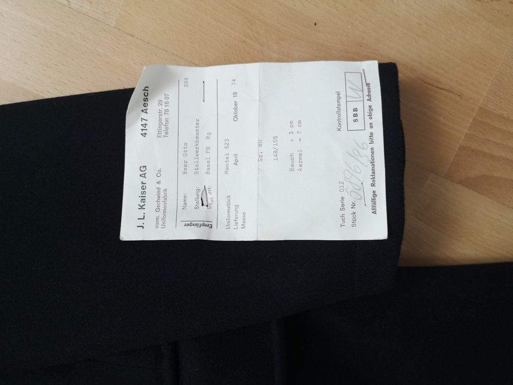 Original SBB Mantel Uniform | Kaufen auf Ricardo