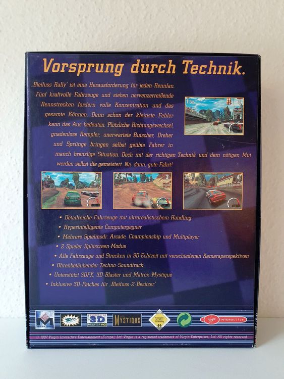 PC Game Bleifuss Rally 1997 Big Box Deutsch TOP Zustand (Gebraucht) in Greifensee für CHF 50 ...