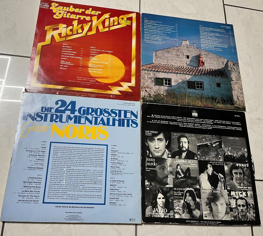 4 Schallplatten (Ricky King, Günter Noris, Hammond Pops 10) (Gebraucht ...