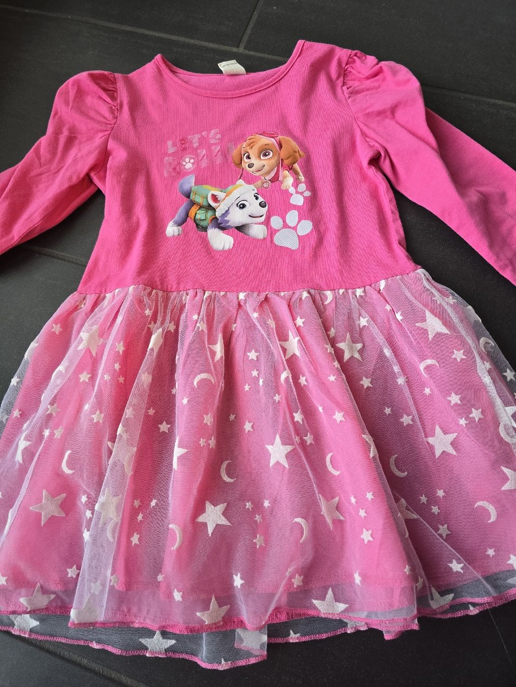 Süsses Paw Patrol Kleid, Gr. 110, Pink mit Tüll (Gebraucht) in ...