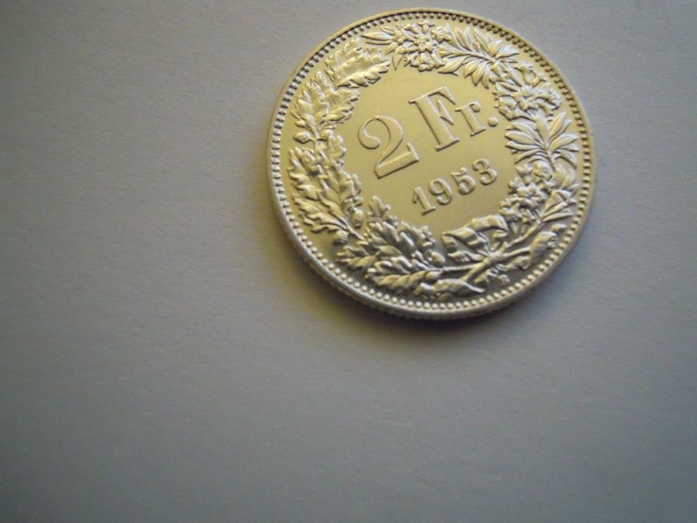 2 Fr. 1953 silber (Gebraucht) in Kriegstetten für CHF 8 – mit Lieferung auf Ricardo kaufen